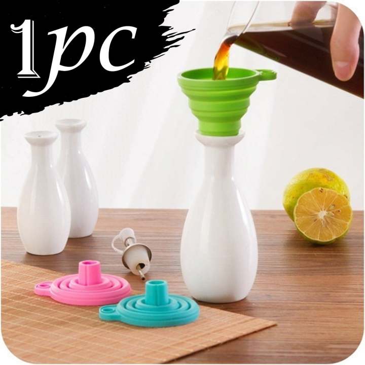 Silicone Collapsible Funnel Flexible Oil Funnel Kitchen Tools Mini ...