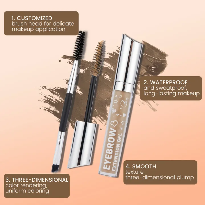 Cross-border eyebrow tint waterproof non-smudge eyebrow liquid black ...