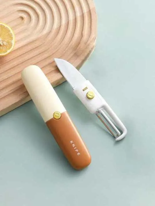 "2-in-1 Stainless Steel Knife: Multi-Function Fruit Cutting Knife with ...