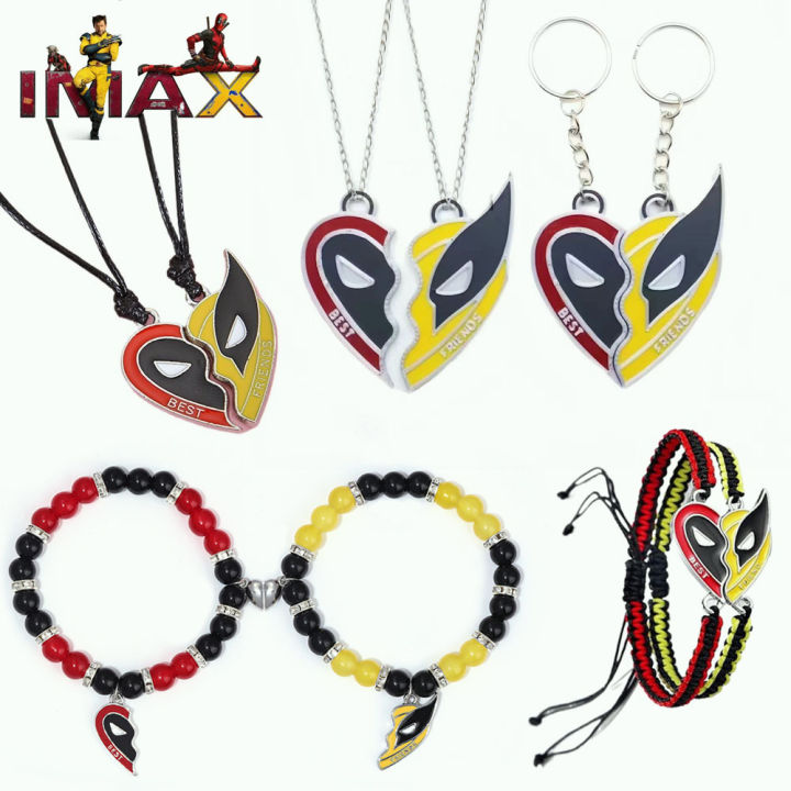 Movie Superhero Deadpool & Wolverine Best Friends Couple Bracelet ...