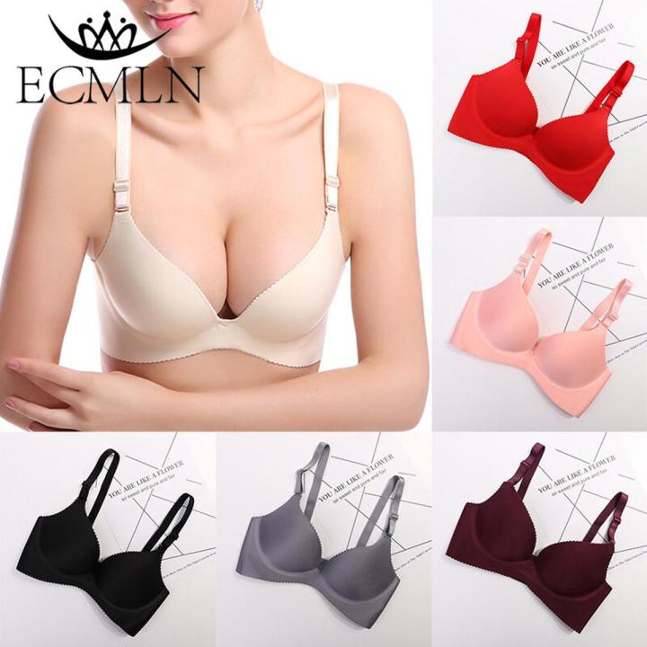 ECMLN Bras for Women Seamless Deep V Bra Push Up Bra Underwear Comfortable Brassiere | Daraz.pk