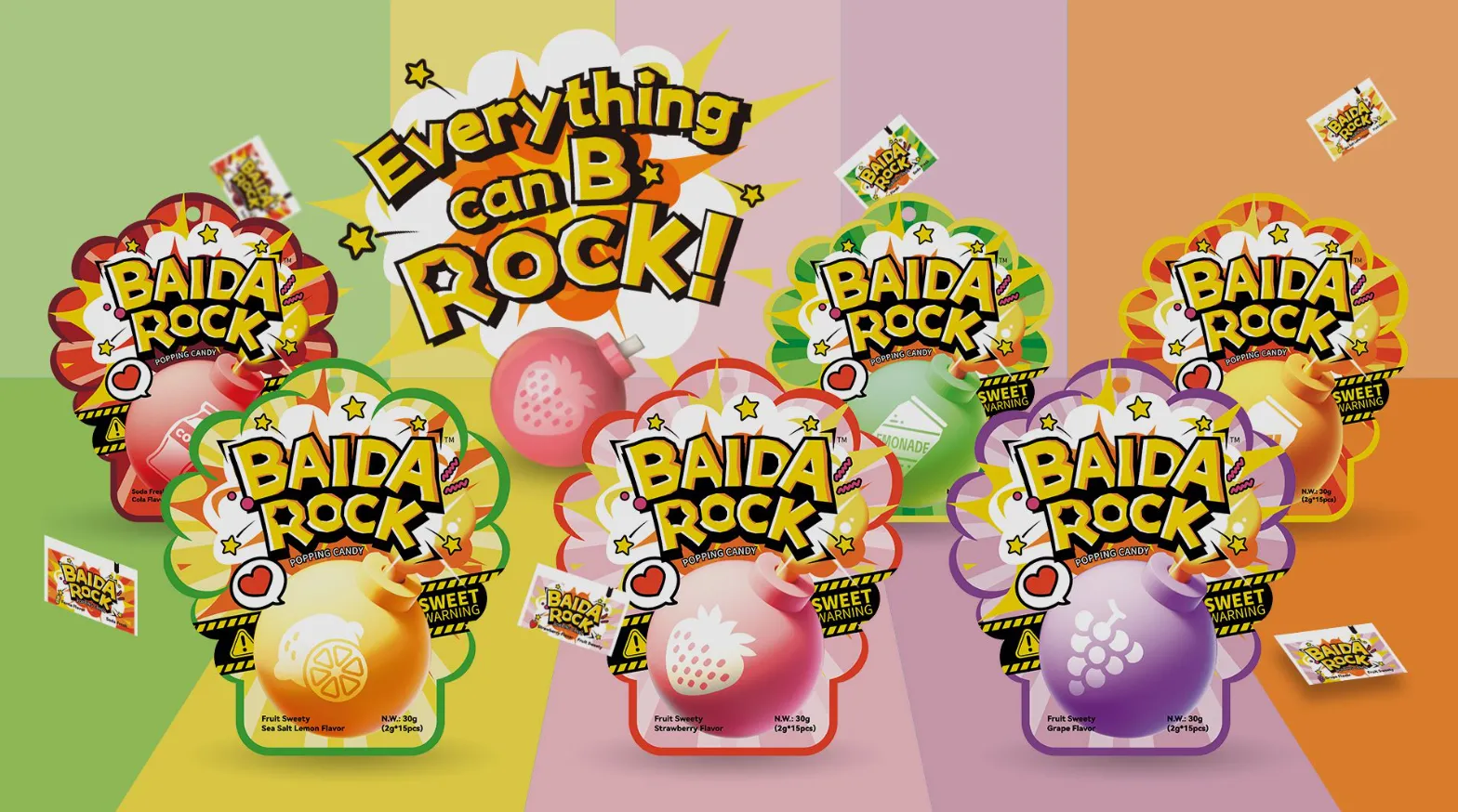 Baida Rock Popping Candy 🔥 – 16g & 30g | Fun & Flavorful Treat in 6 ...