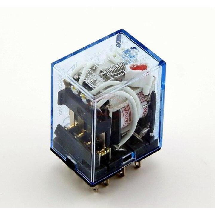 AC 220V Relay Coil 5A 4NO 4NC Green LED Indicator Power Relay DIN Rail ...