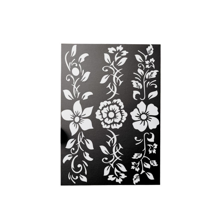 Different Designs Full Sheet Mehndi Stencils Mix Designs Sheet | Daraz.pk