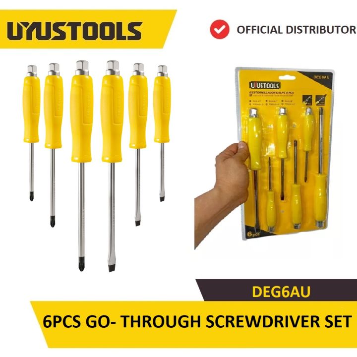 UYUSTOOLS DEG6AU 6PCS GO- THROUGH SCREWDRIVER SET | Daraz.pk