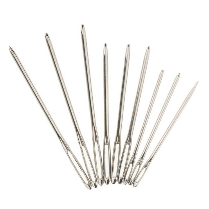 9 Pcs Large Eye Sewing Bodkin Needles Stainless Steel Wool Sewing ...