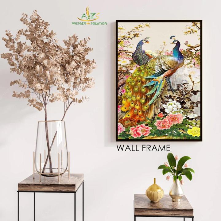 PEACOCK OIL PAINTING WALL FRAME | Daraz.pk