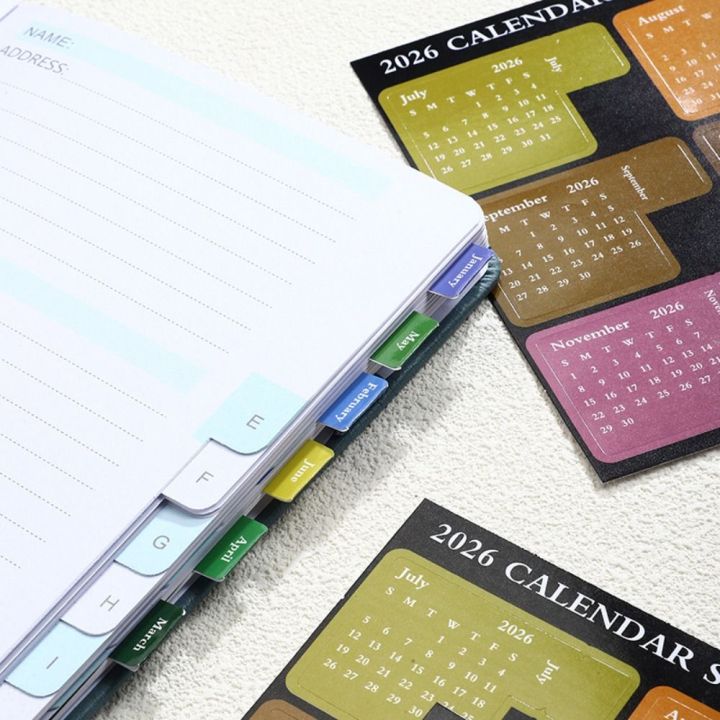 NEW DIY 2026 Calendar Stickers Multi-functional Durable Schedule ...