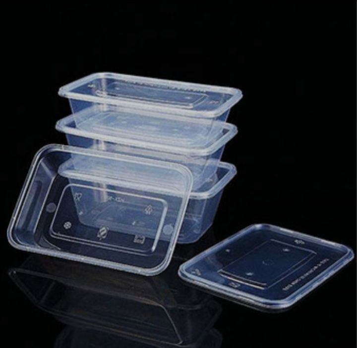 25 pcs 1000ml Plastic Disposable Boxes For Food Packing and Food ...