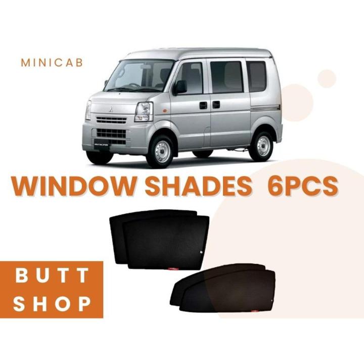 MITSUBISHII MINI CAB SUN SHADES / WINDOW CURTAINS / BLINDS (DARK) BLACK ...