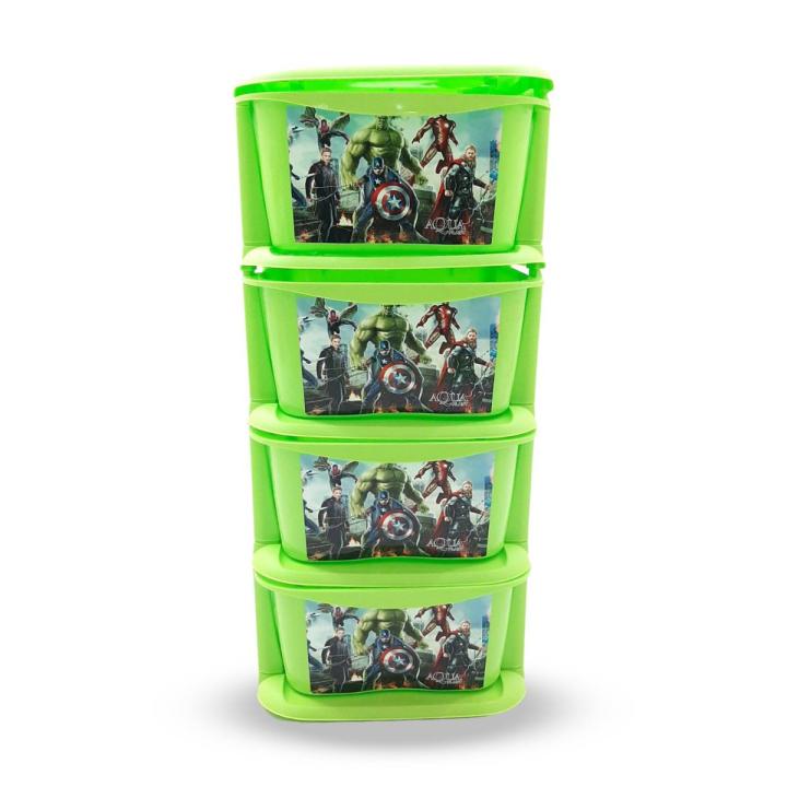 Kids Avengers Drawers Portable Kids Almirah Chester Drawer 4 Layers ...