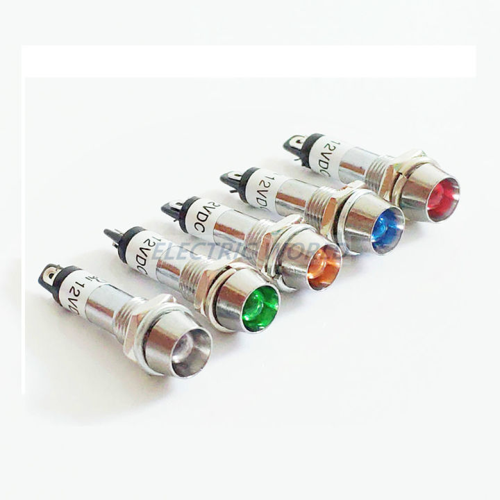 Led 8mm Metal Indicator Lights Waterproof Lamp Without Wire And Led ...