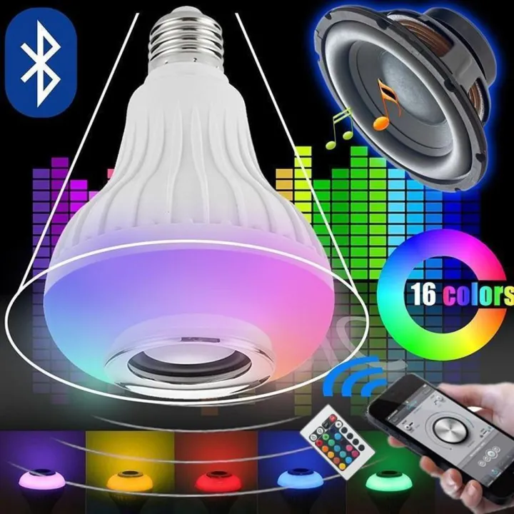 LED RGB Bluetooth Light with USB port Speaker Music Bulb with USB port ...