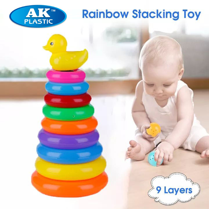 AK Plastics Kids Ring Pile Up Toys | Ring Toss Game For Kids | Special ...