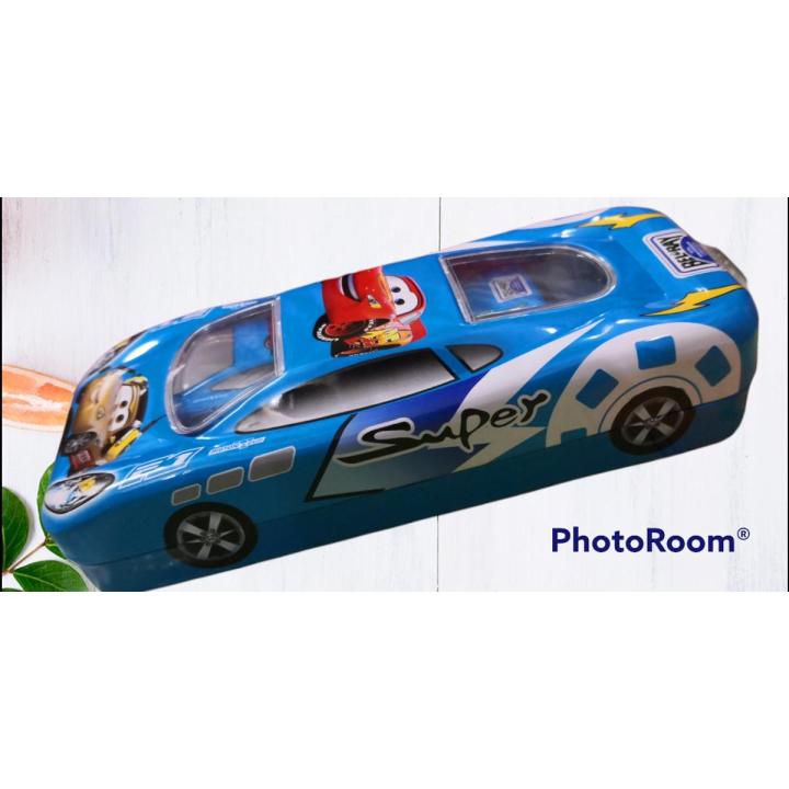 Steel Geometry Pencil Case 2 in 1 - Car Shape Pencil Box For Kids ...