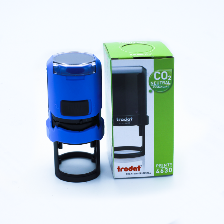 Customized Pre Ink Round Machine Stamp with your own Choice| Printy 4630 | Daraz.pk