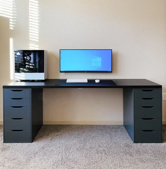 Gaming Desk 10 Drawer Gaming Desk , Computer Desk for home Office work ...