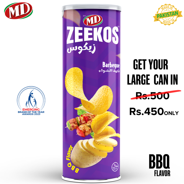Zeekos Barbeque Snack Large Can BBQ Flavor | Zee Snack - MD FOOD ...