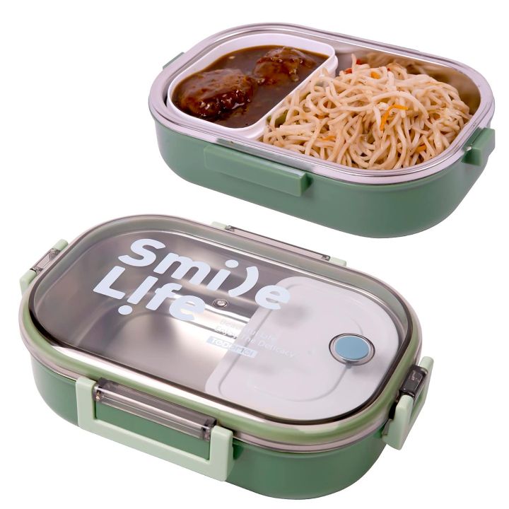 Portable Stainless Steel Leakproof Lunch Box TeDeMi Lunch Box Smile ...