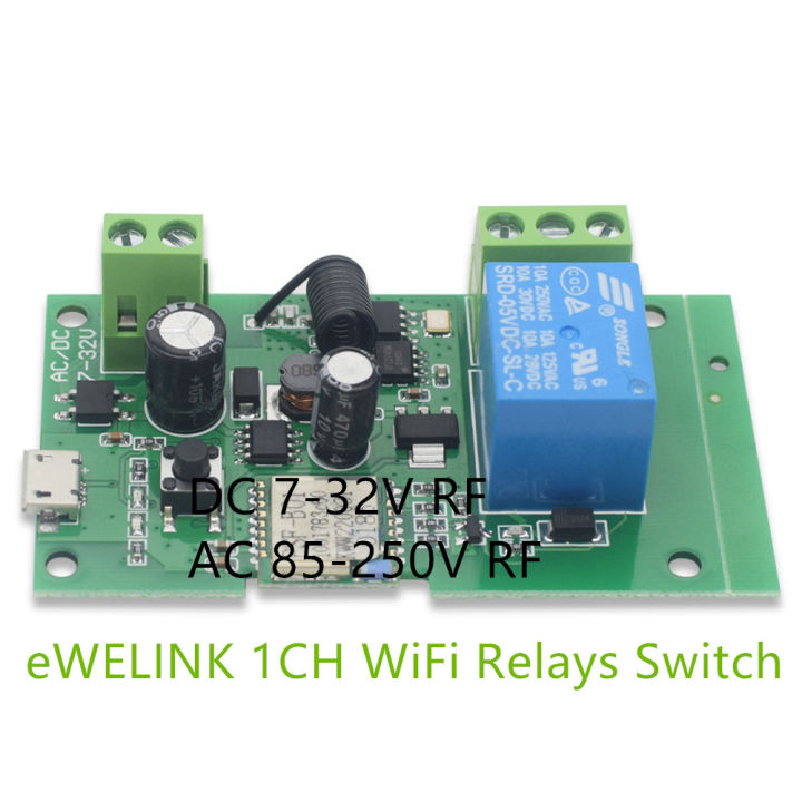 Dc 7-32v Ac 85-250v Ewelink Wifi Relay Module 1 Channel Wireless Smart ...
