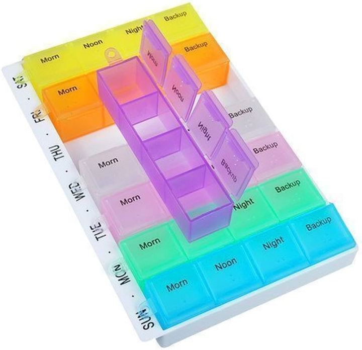 Weekly Tablet Pill Medicine Box 7 Days - 28 Compartment | Daraz.pk