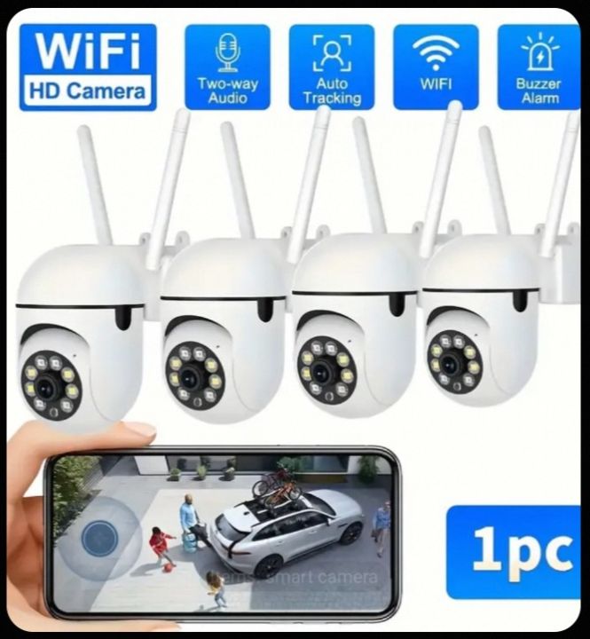 1080P Wifi Wireless Security Camera with Night Vision and Color Display ...