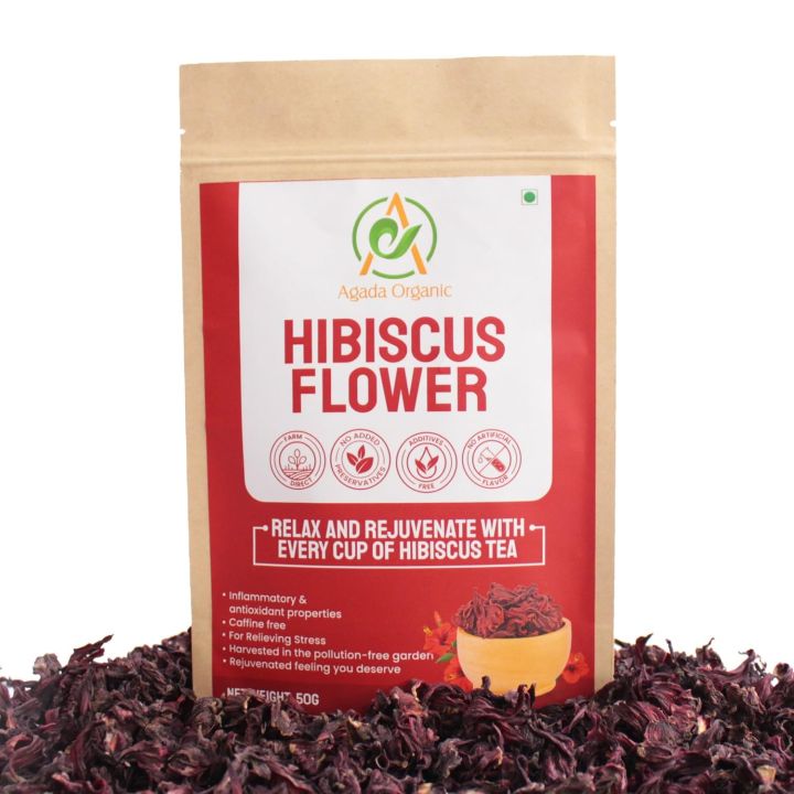 AGADA ORGANIC - HIBISCUS FLOWER TEA || 350g HIBISCUS TEA LEAVES ...