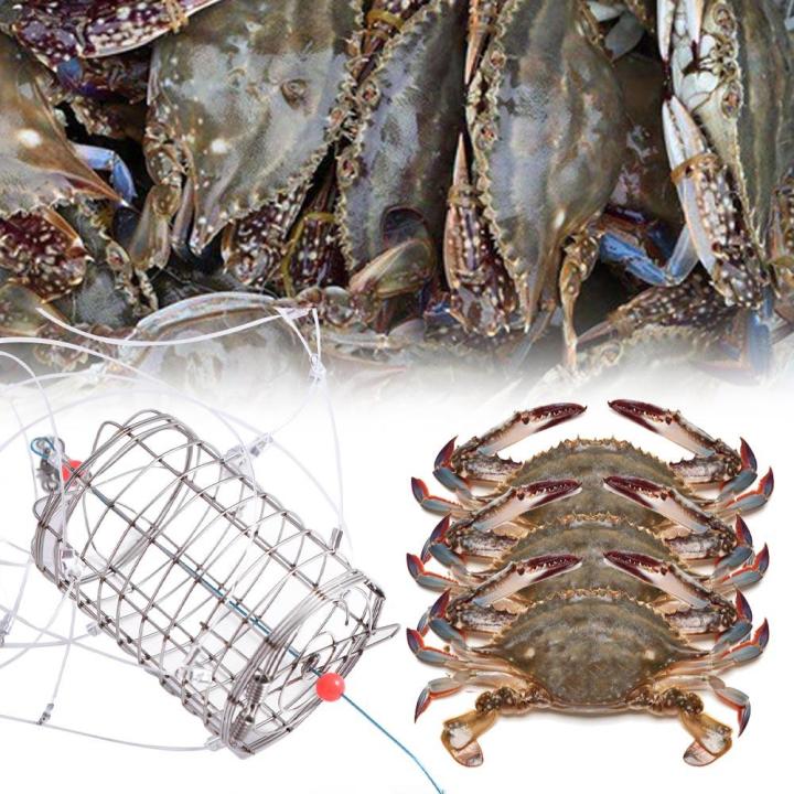 Bait Cage Stainless Steel Crab Catching Tool Lure Trap Steel Wire 8 ...