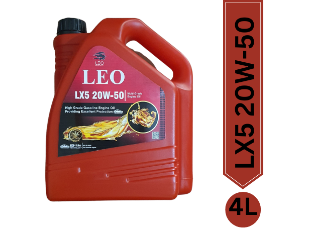 LEO LX5 20W-50 - Multigrade Engine Oil - 4L,Motor Car Engine Oil, LEO ...
