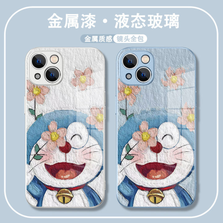 Blue fat iphone 13 pro phone case apple 14 promax cute x Doraemon xsmax ...