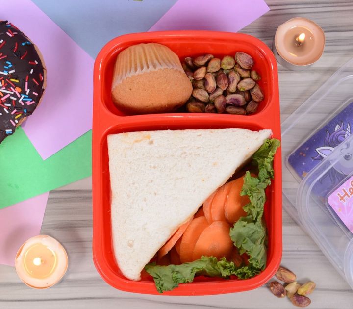 Student Lunch Box Small 700ml, Lunch Box with two portions/Compartments ...