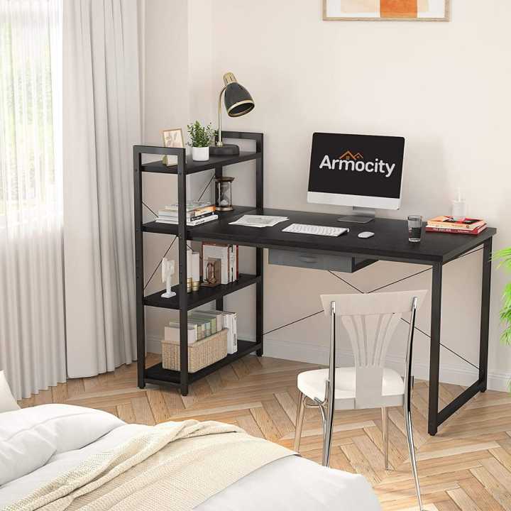 Computer Desk with Storage Shelves 47 Inch Desk with Storage | Daraz.pk