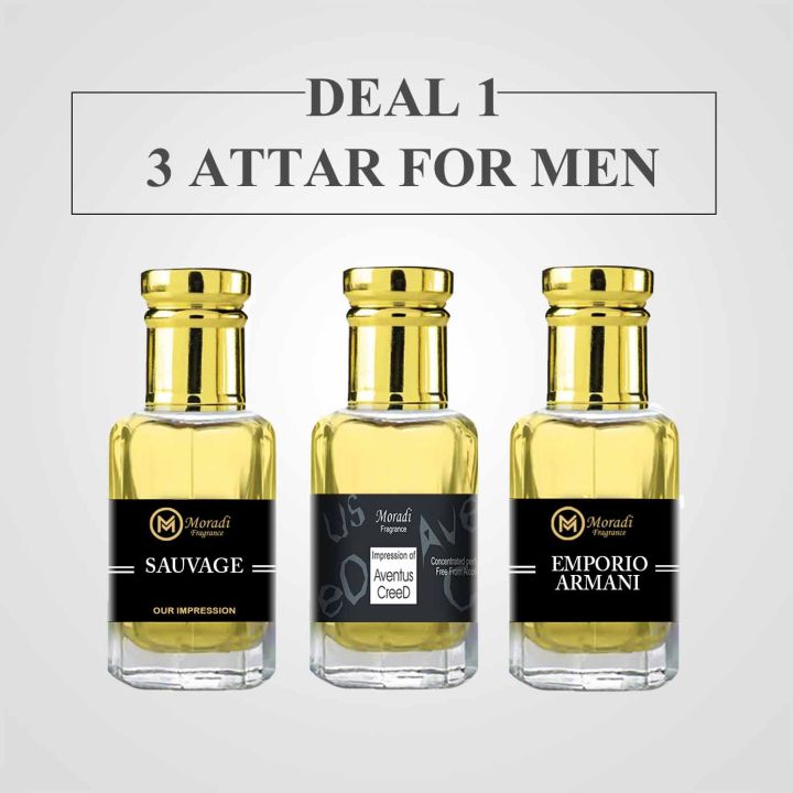 Pack of 3 Attar for Men Long Lasting Perfume Fragrance Oil | Daraz.pk