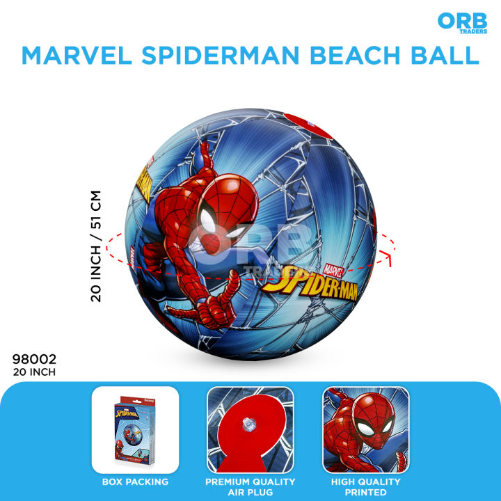 Bestway 98002 Amazing Spiderman Inflatable Beach Ball Marvel Super Hero ...