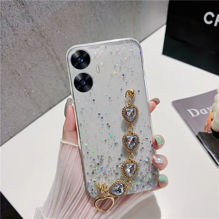 AnDyN For Realme C55 Case Luxury Glitter Phone Case Cover with Clear ...