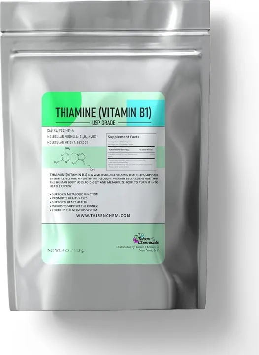 Thiamine (Vitamin B) Supplement Powder Vitamin B Thiamine Powder 28 g ...