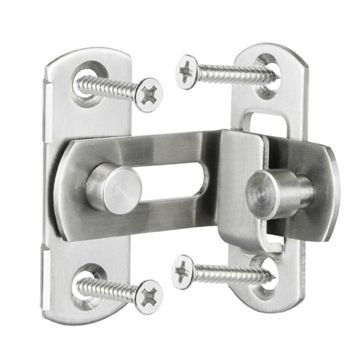 Stainless Steel 90 Degree Right Angle Door Buckle Latch 4-inch Sliding ...
