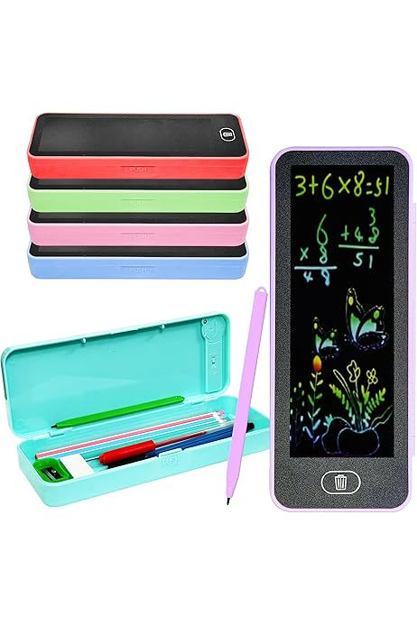 Led Drawing Pen Case. Kids Pencil Box with LCD Screen and Writing Pen ...