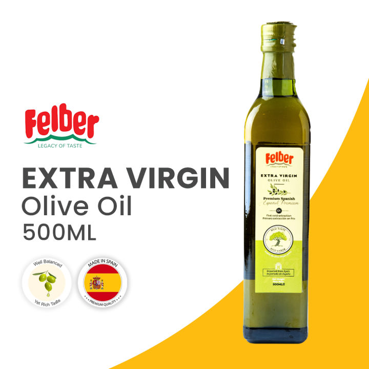 Felber Extra Virgin Olive Oil 500 ML Glass Bottle - Made in SPAIN ...