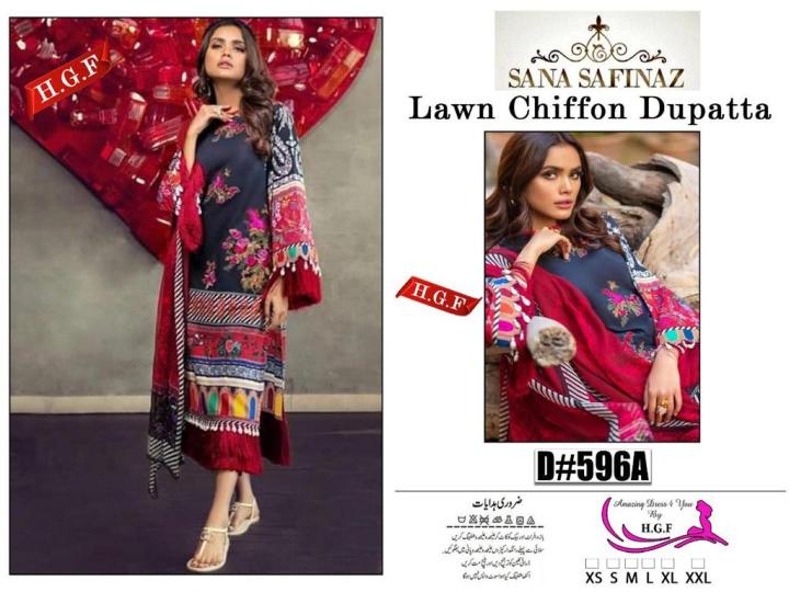 Ladies 3 Piece Lawn Yellow & Black Suits | Daraz.pk