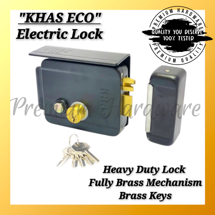 "KHAS Electric Lock for Main Door – Fully Brass Heavy Duty Lock | High ...