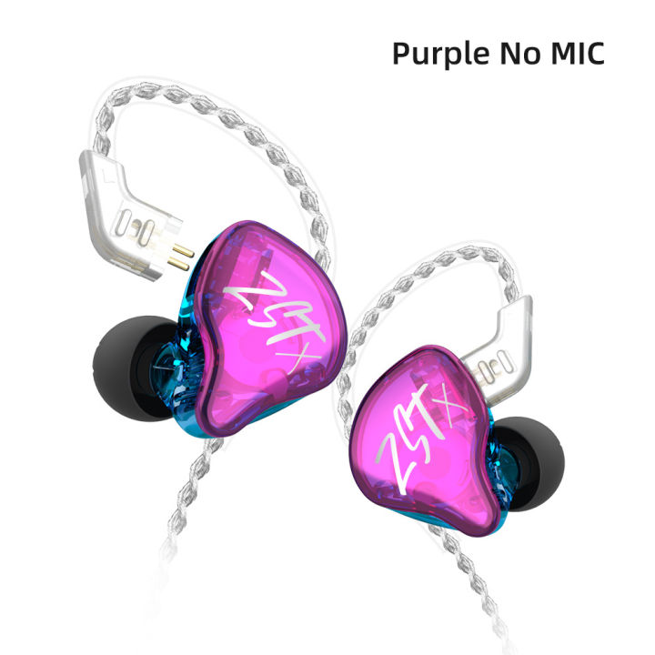 【Atoztide KKK Store】KZ ZST X Hybrid In-Ear Earphones HIFI Earbud Headset With Silver-Plated ...