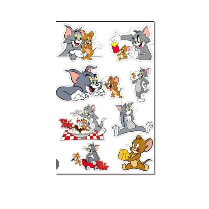 A5 size (15x21cm) Uncut printed tom and jerry design sticker sheet ...
