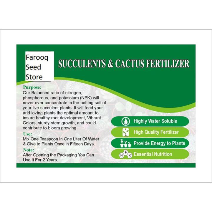 Succulent & Cactus Fertilizer , All Purpose Plant Food 250 Gram | Daraz.pk
