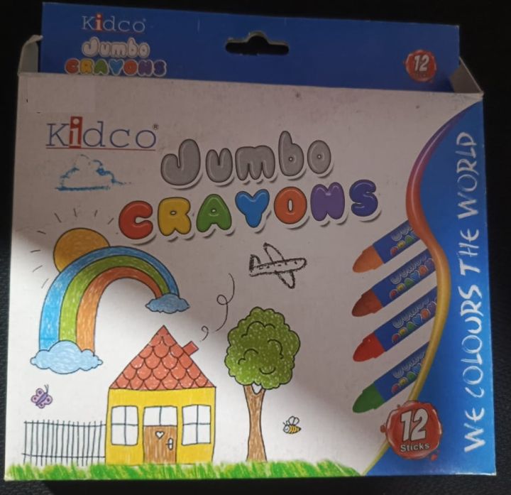 Kidco Jumbo Crayons 12 Colors | Daraz.pk