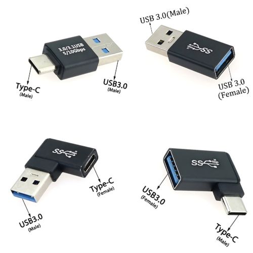Smart Versatile 90-Degree OTG Adapter Collection: USB 3.1 Type-C to USB ...