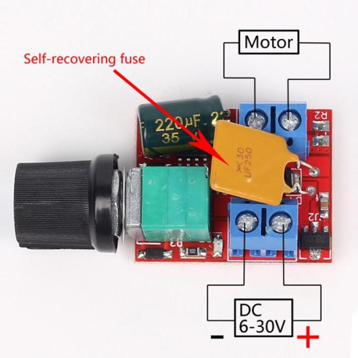 Mini DC-DC 4.5V-35V 5A 90W PWM DC Motor Speed ControllerModule Speed Regulator Control Adjust ...