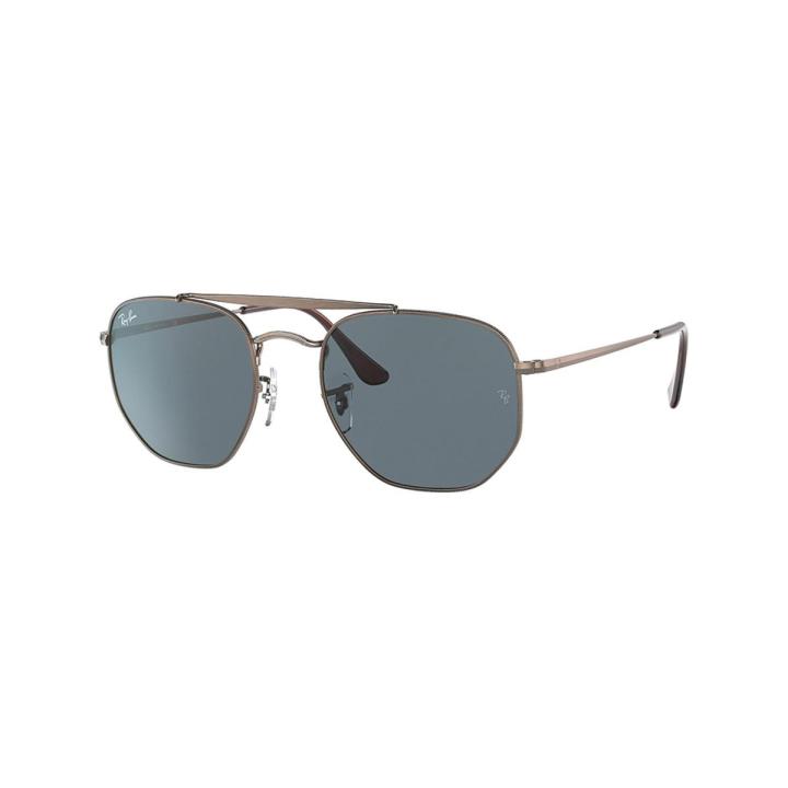 Ray-Ban Marshal Square Metal Antique Copper Frame Classic Blue Lenses ...