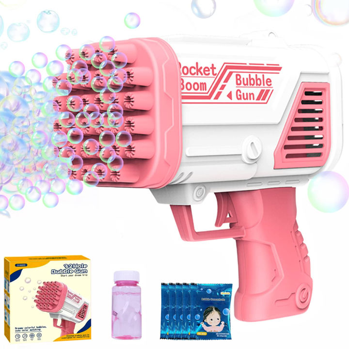 36 Holes Automatic Bubble Gun for Kids | Bubble Machine with 36 & 8 ...
