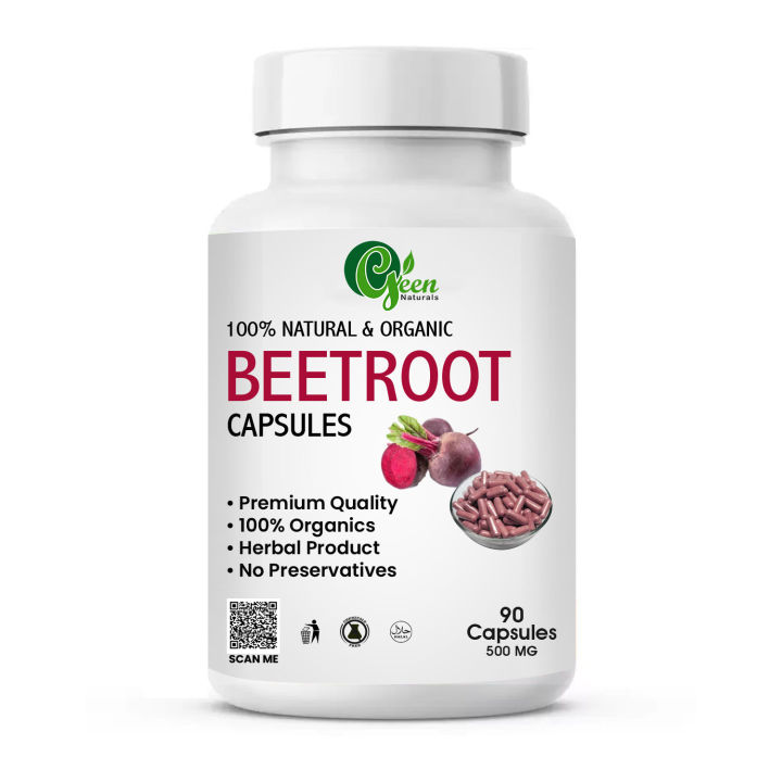 Beetroot Capsules - 90 PCs - 500mg 100% Natural Beet Root Extract ...